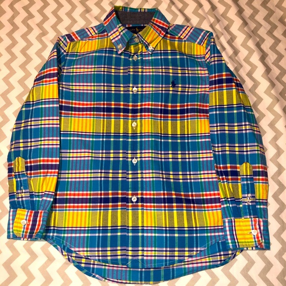 Ralph Lauren | Shirts & Tops | Ralph Lauren Multi Colored Button Down ...